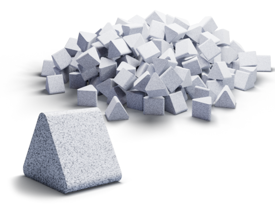 Rösler manufactures various sizes and compositions of ceramic media ...