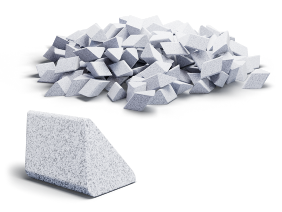 Rösler manufactures various sizes and compositions of ceramic media ...