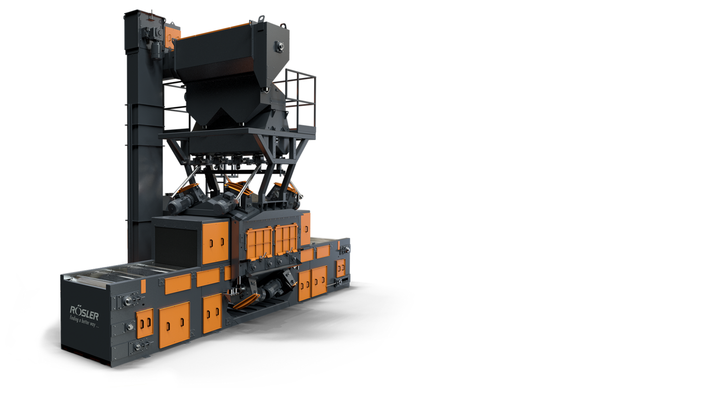 Wire mesh belt blast machines - Rösler Group