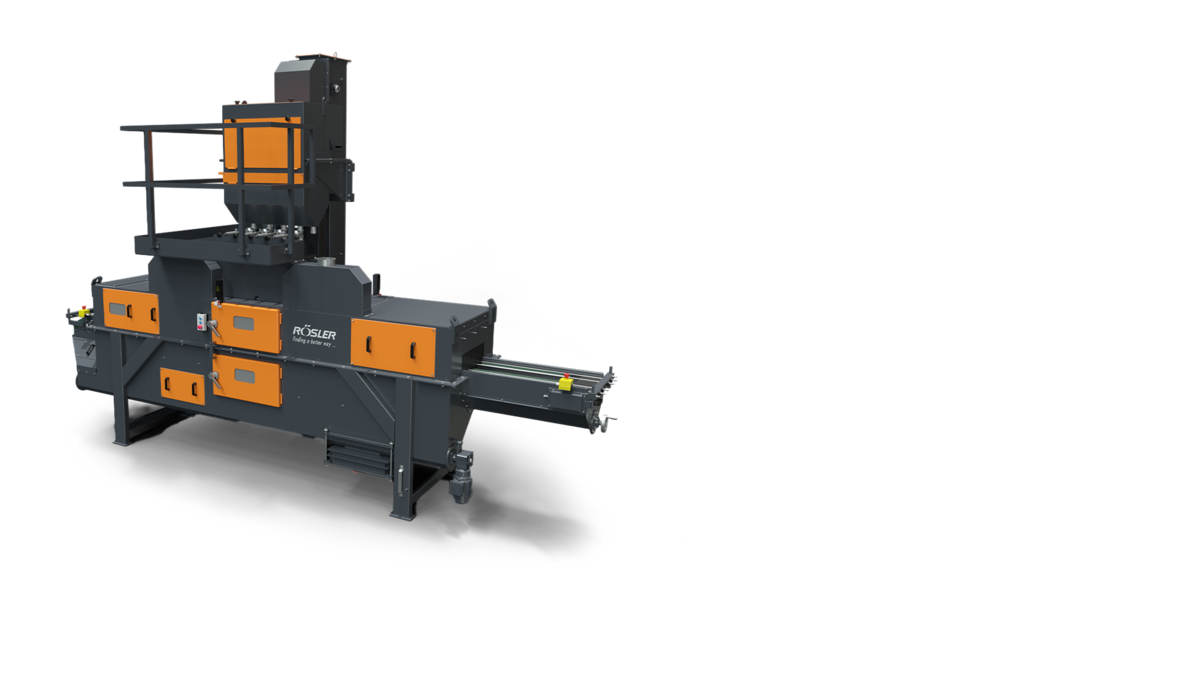 Wire mesh belt blast machine - Rösler Group