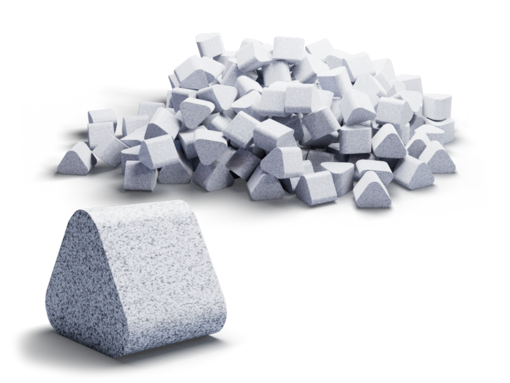 Rösler manufactures various sizes and compositions of ceramic media ...